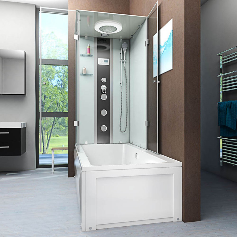 Douche- Bad Combinatie Loena 180x90 CM. Bad en Douchecabine Combinatie