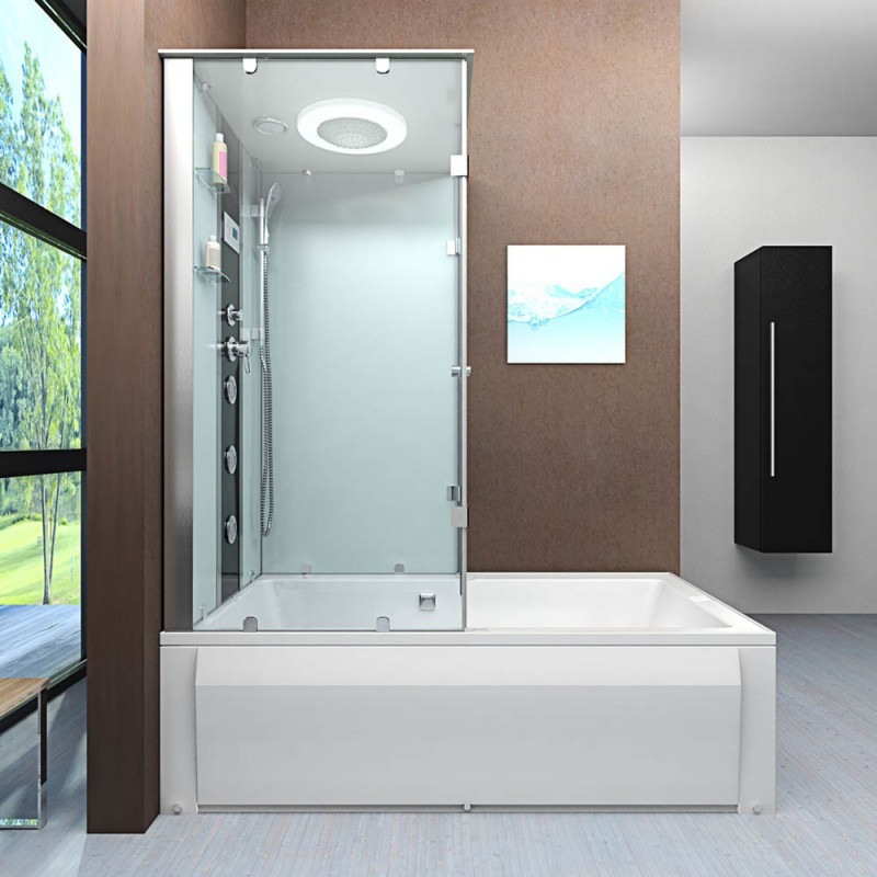 Douche- Bad Combinatie Loena 180x90 CM. Bad en Douchecabine Combinatie
