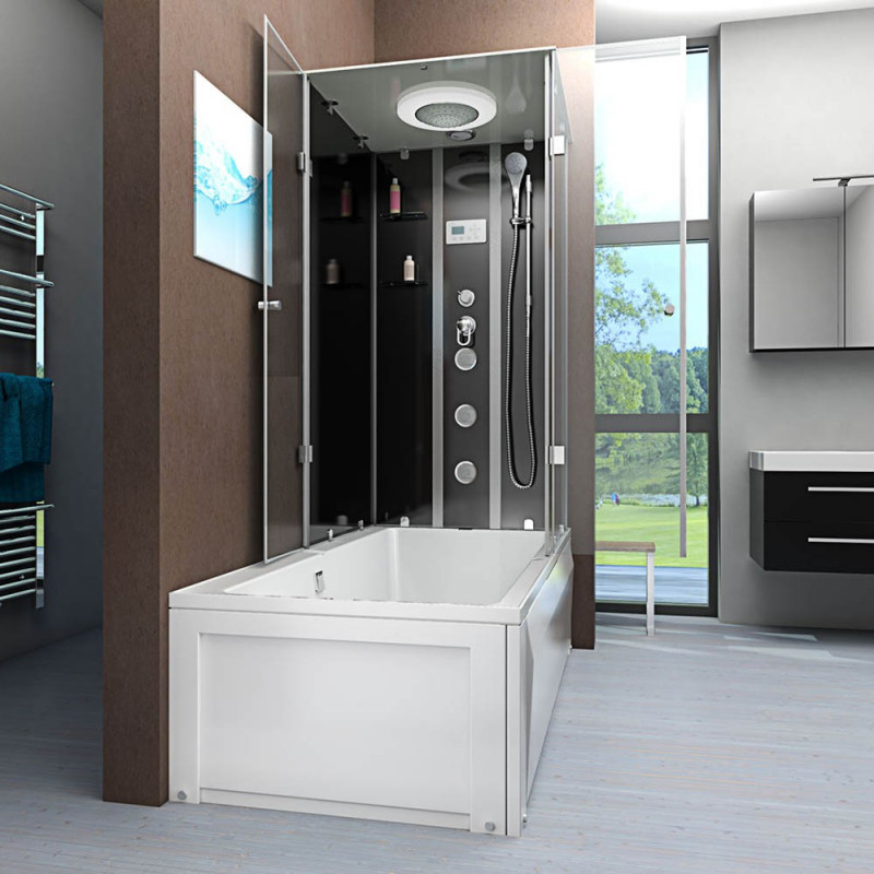 Douche- Bad Combinatie Hektor 180x90 CM. Bad en Douchecabine Combi