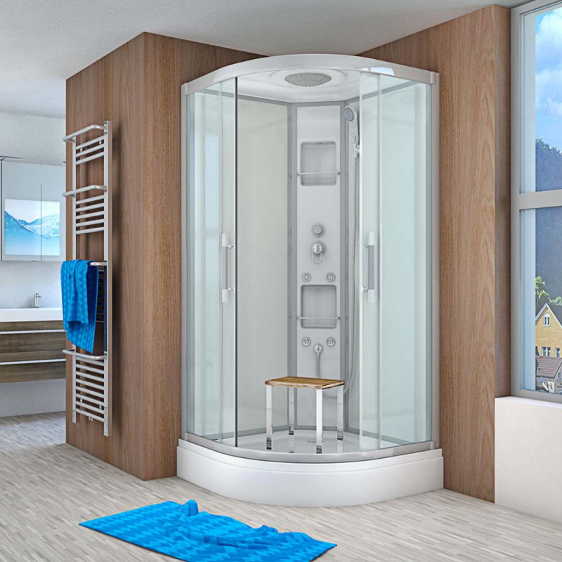 Compleet Gesloten Douchecabine Bronco 100x100x215 Kit Vrij