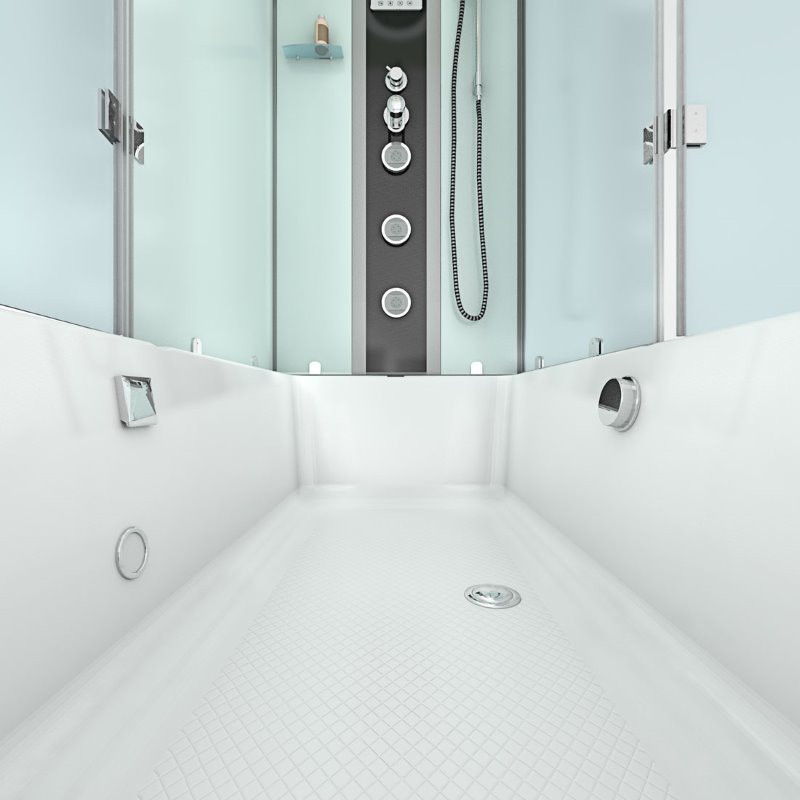 Douche- Bad Whirlpool Combi Silvus 180x90. Douche- Bad Whirlpool Combi