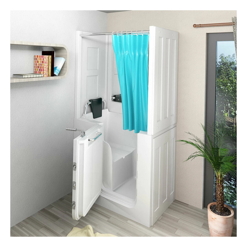 Instap Zitbad Hydro Links 110X68X114 Met Opbouw Douche