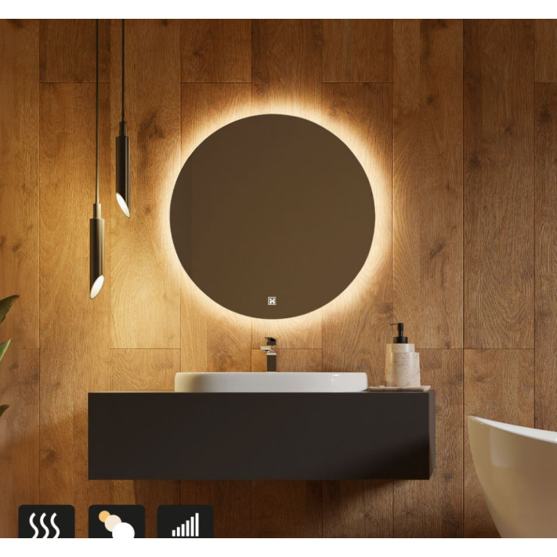 Led Spiegel Milaan 80 Rond . Badkamerspiegel