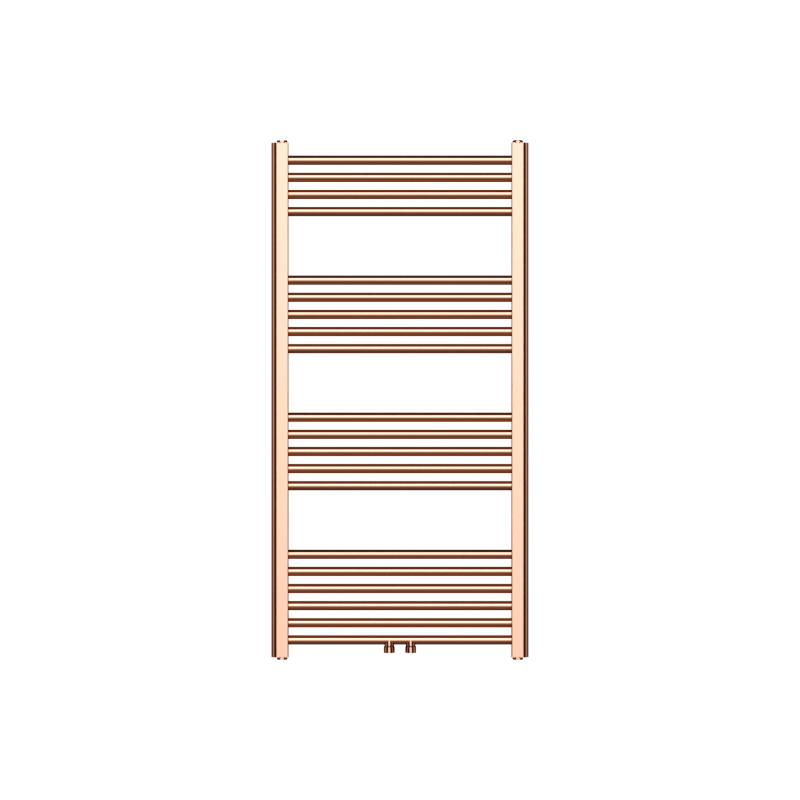 Handdoekradiator 120X60 Geborsteld Koper Midden Aansluiting